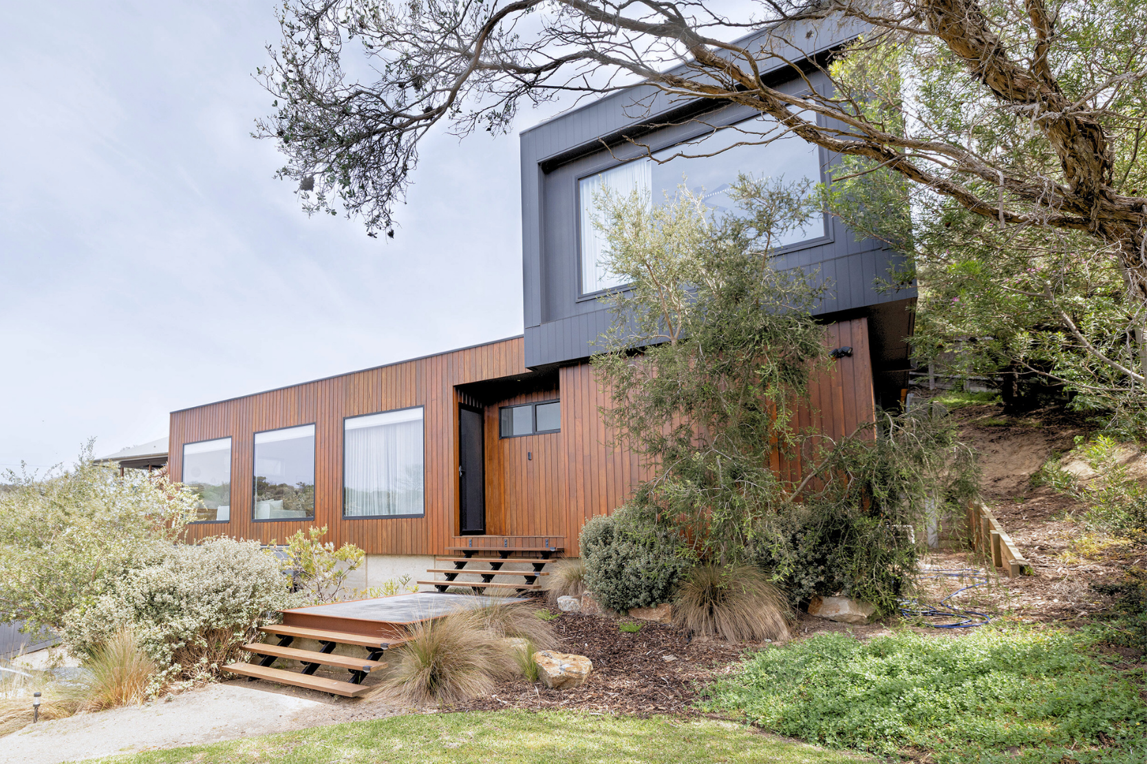 How We Designed an Architectural Modular Home for a Sloping Block in Rye, Victoria